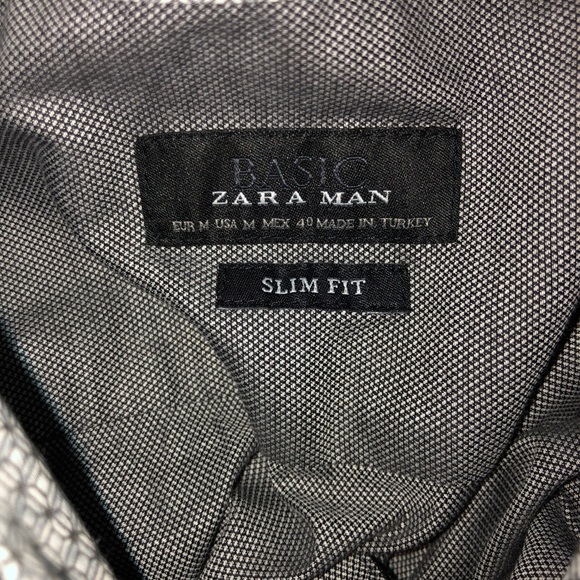 Zara | Shirts | Zara Man Slim Fit Mens Dress Shirt M Euc | Poshmark